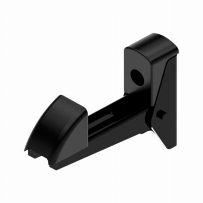 Arrêt automatique aluminium pour volet simple Noir RAL 9005 - réf. 900213