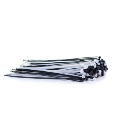 Attaches flexibles en nylon blanc/noir - 654607