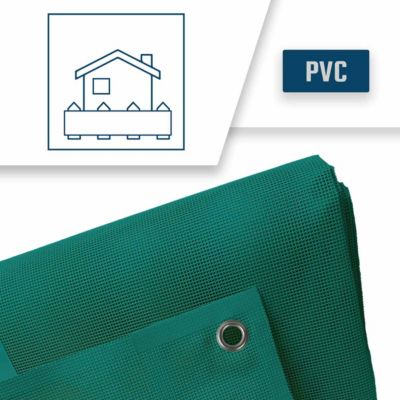 Bâche Brise vue Micro-Perforée 3x6 m Verte - Garantie 5 ans TECPLAST ...