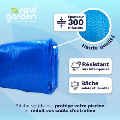Bâche à Bulle Piscine 11 x 5 m, Épaisseur 300 Microns - Épais et ...