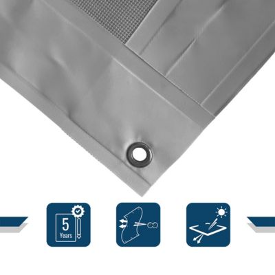 Bâche Carport Micro-Perforée 2,5x3 m Grise - Garantie 5 ans TECPLAST ...