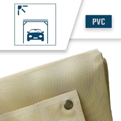 Bâche Carport Micro-Perforée 2,5x3 m Ivoire - Garantie 5 ans TECPLAST ...