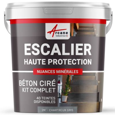 Béton Ciré Escalier - Kit Complet primaire et vernis de finition ...