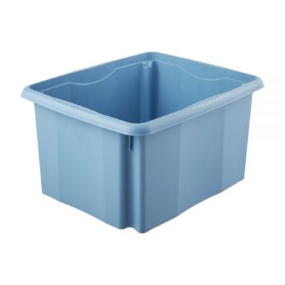 Bac de rangement en plastique recyclé 24 litres - Bleu | Castorama