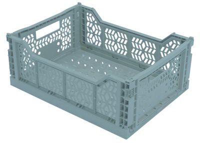 Bac de rangement rectangulaire en plastique recyclé Blue surf coloris ...