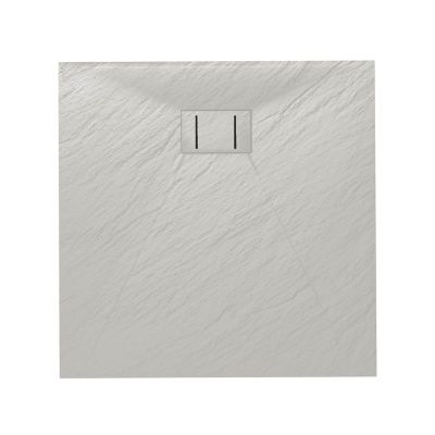 Bac à douche 90x90x2,6 CM Carré Blanc Effet Pierre mod. Blend | Castorama