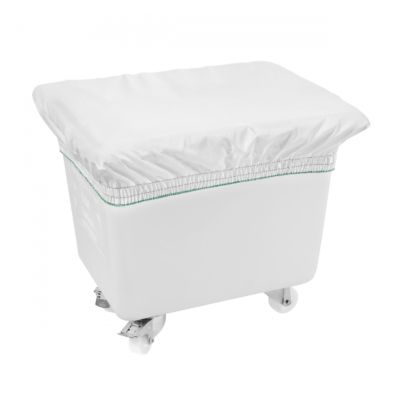 Bac grand volume 100 L - 2 roues fixes, 2 pivotantes avec freins - blanc