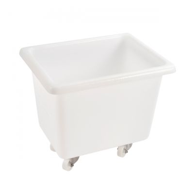 Bac grand volume 500 L - 4 roues pivotantes dont 2 avec freins - blanc