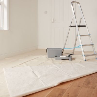 Bâche de protection sol en coton antidérapante GoodHome 3 x 4m