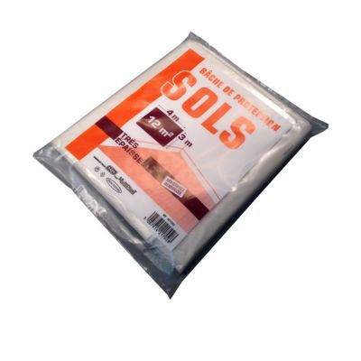 Bâche de protection sol très épaisse 3 x 4 m