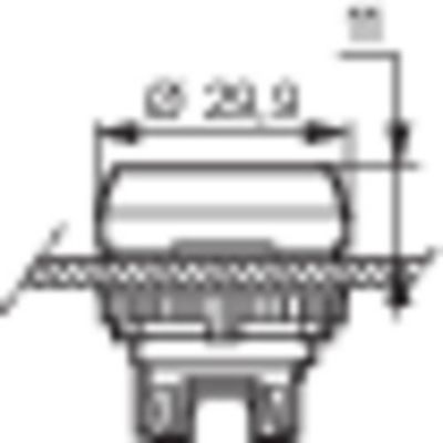 BACO BA223801 L21AA01 Bouton-poussoir collerette plastique chromée 22,3 mm