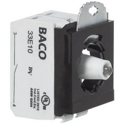 BACO BA333EAWH11 Élement de contact LED 1 NF 1 NO momentané 230 V avec ...
