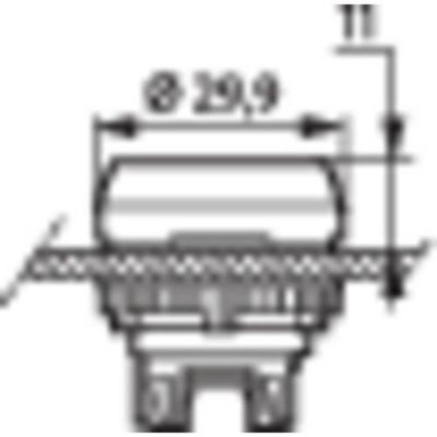 BACO BAL21CH10 L21CH10 Bouton-poussoir anneau frontal plastique chromé ...