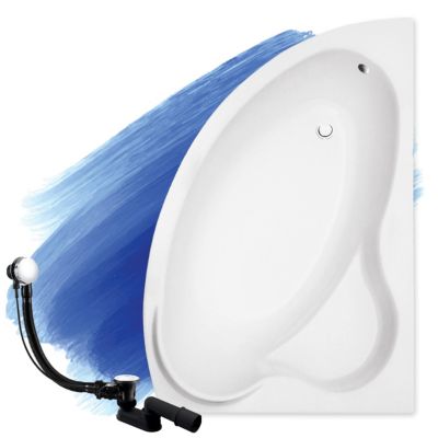 Baignoire asymétrique 160 x 100 Droite ADA acrylique blanc, sans ...