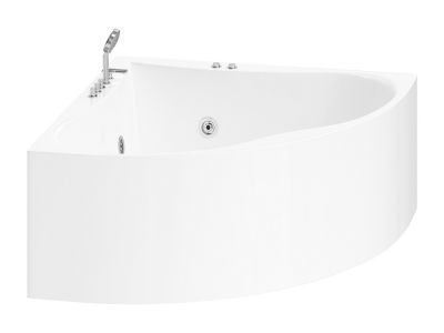 Baignoire balnéo d'angle - 135 x 135 x 57 cm - 263 L - AGYNESS