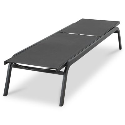 Bain de soleil métal et toile Blooma Falke gris | Castorama