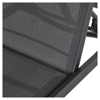 Bain de soleil métal et toile Blooma Falke gris | Castorama