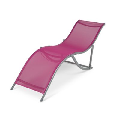 Bain de soleil métal et toile Blooma Papaya rose | Castorama