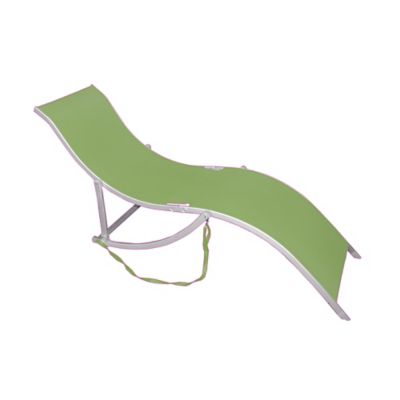 Bain de soleil métal et toile Blooma Papaya vert lettuce | Castorama