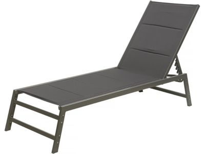 Bain de soleil "Milan" en aluminium Gris | Castorama