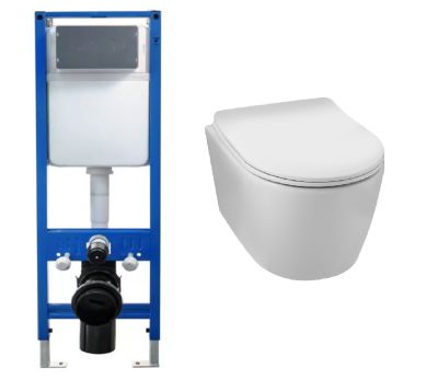 BALNEO - pack bâti-support encastré NARROW + cuvette WC LUXA TORNADO ...