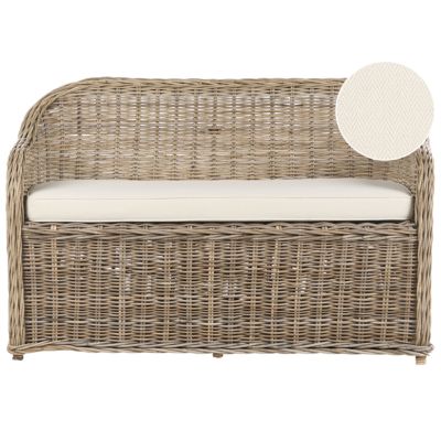 Banc avec coussin d'assise SUSUA 141 cm Rotin Naturel