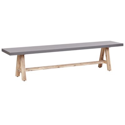 Banc de jardin TONNARE 200 cm Béton Gris