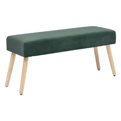 Banc velours "Salome" 100x35cm vert cèdre - Atmosphera | Castorama