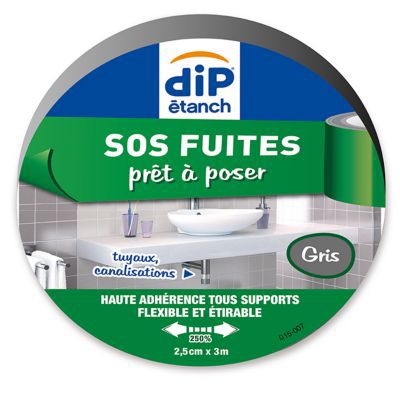 Bande d'étanchéité DIP Sos fuites aluminium gris 2,5 cm x L.3 m | Castorama