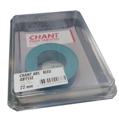 Bande de chant Ninna bleu abysse L6 M Ep 22 mm pour finition panneau et ...