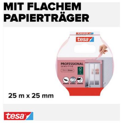 Bande de masquage Tesa 56260 rose 25 m x 25 mm - bobine 1