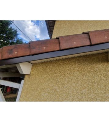 Bande de rive Marron, RAL 1247 Sat, épaisseur 1 mm, 1 pli retour 3 cm ...