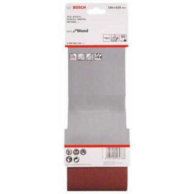 Bandes de ponçage Best for Wood 100 x 620 mm Grain 60, set de 3 - pour ...