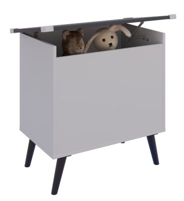 Banque du siège Bosula H. 65 x L. 68 x P. 39 cm Blanc / Anthrazit