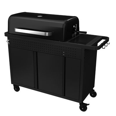 Barbecue charbon de bois Rockwell 410 + rôti | Castorama