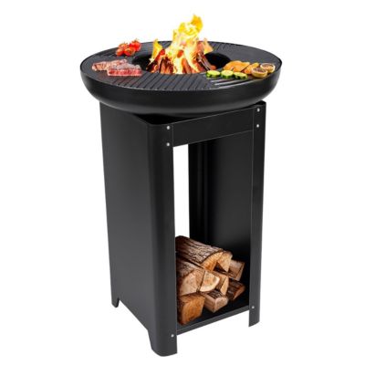 Barbecue charbon horizontal bbq collection acier noir 61 x 90 x 90 ...