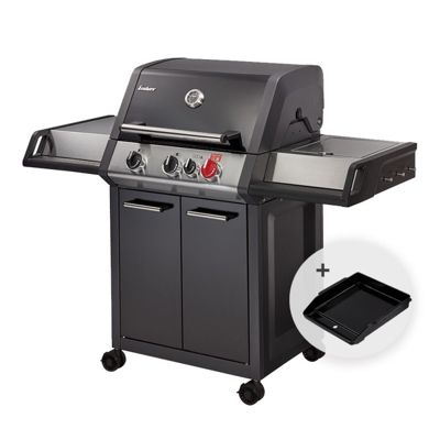 Barbecue Monroe Black Pro 3K Turbo - ENDERS - 3 brûleurs dont 1 Turbo ...