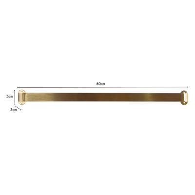 Barre murale de cuisine coloris métal doré l. 60 cm