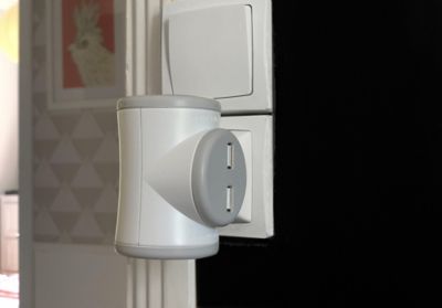 Biplite rotative 2 x 16A + prise USB Watt & Co gris