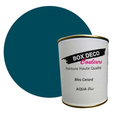Bleu Canard Peinture bois int/ext aspect velours-satin Aqua Bois- 750 ml