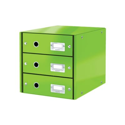 Bloc de Rangement pour Bureau 3 tiroirs A4 Wow - Vert | Castorama