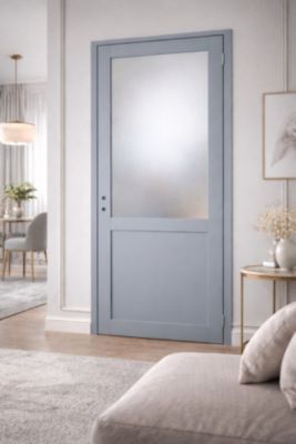 Bloc Porte Athena Ral7035 Vitrée H204 X L83 Côte Tableau P.gauche Gd ...
