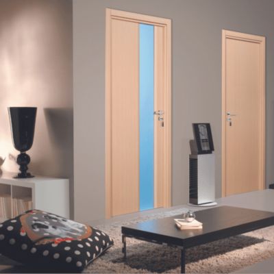 Bloc-porte pose fin de chantier PREMIUM Enzo, H.204 x l.73 cm, aspect ...