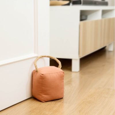 Bloque-porte Rei tissu terracota ⌀11x H.28 cm