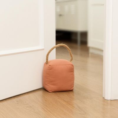 Bloque-porte Rei tissu terracota ⌀11x H.28 cm