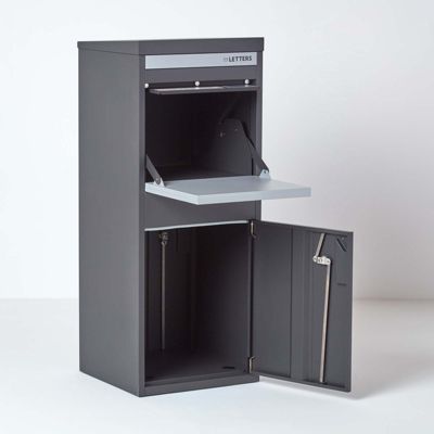 Boîte aux lettres 2 portes Boîte à colis SMART PARCEL BOX Large Gris ...