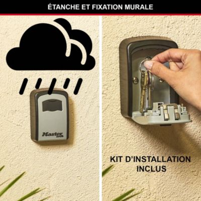 Boîte à clés sécurisée à combinaison programmable et fixation murale ...