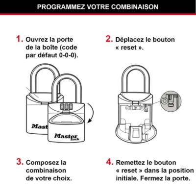 Boîte à clés transportable Master Lock 5406EURD
