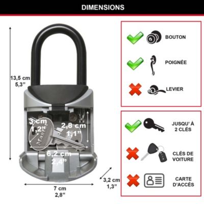 Boîte à clés transportable Master Lock 5406EURD