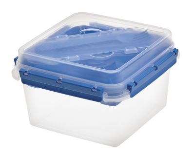 Boîte à repas avec couvercle hermétique et couverts Tontarelli